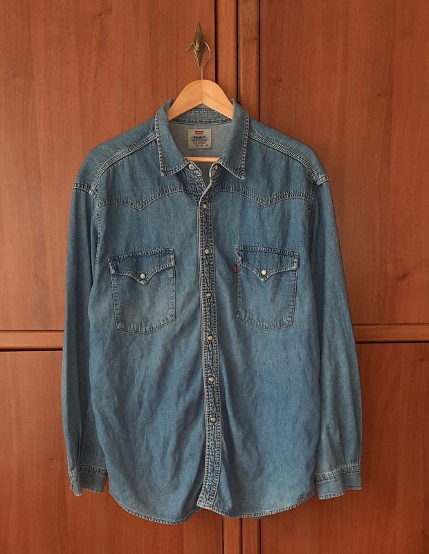 Винтажная мужская джинсовая рубашка levi's | levis vintage — цена 1600 ...