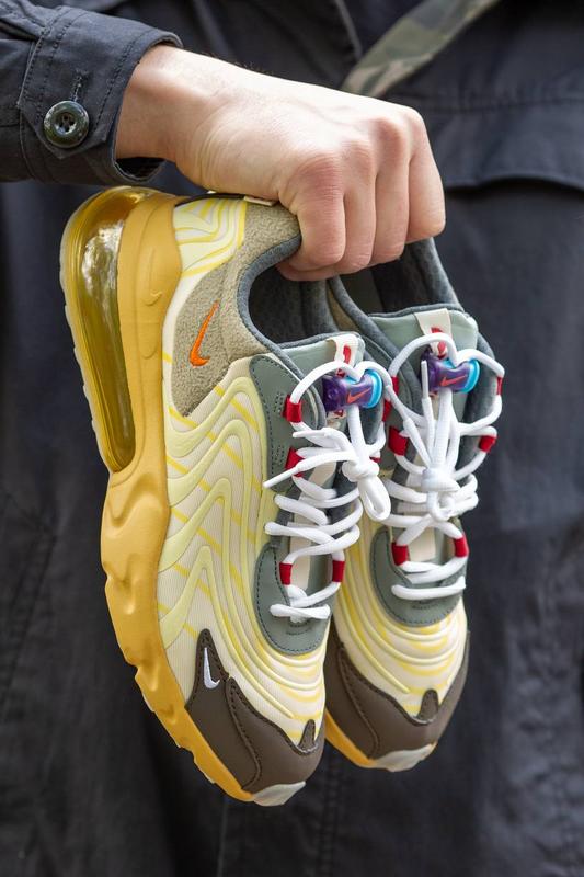 Женские кроссовки nike air max 270 react x travis scott beige 38-39-40 ...