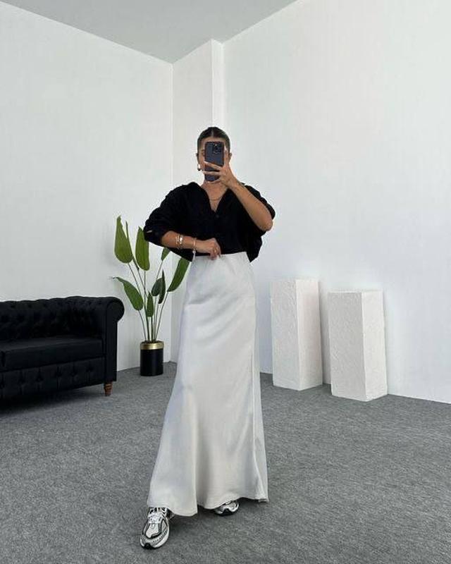 Шовкова спідниця максі — ціна 590 грн у каталозі Довгі спідниці Купити жіночі речі за доступною