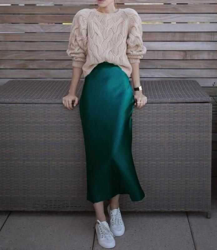 Спідниця міді шовкова — ціна 400 грн у каталозі Міді спідниці Купити жіночі речі за доступною