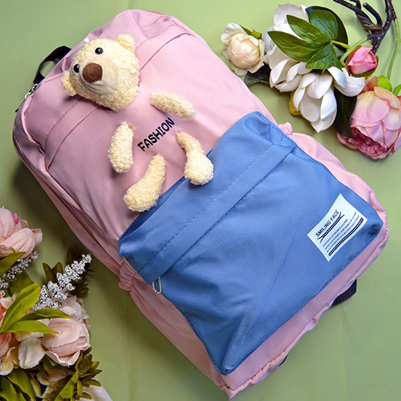 Школьный рюкзак с игрушкой teddy bear, розовый, 5 цветов, 23-13 — цена ...