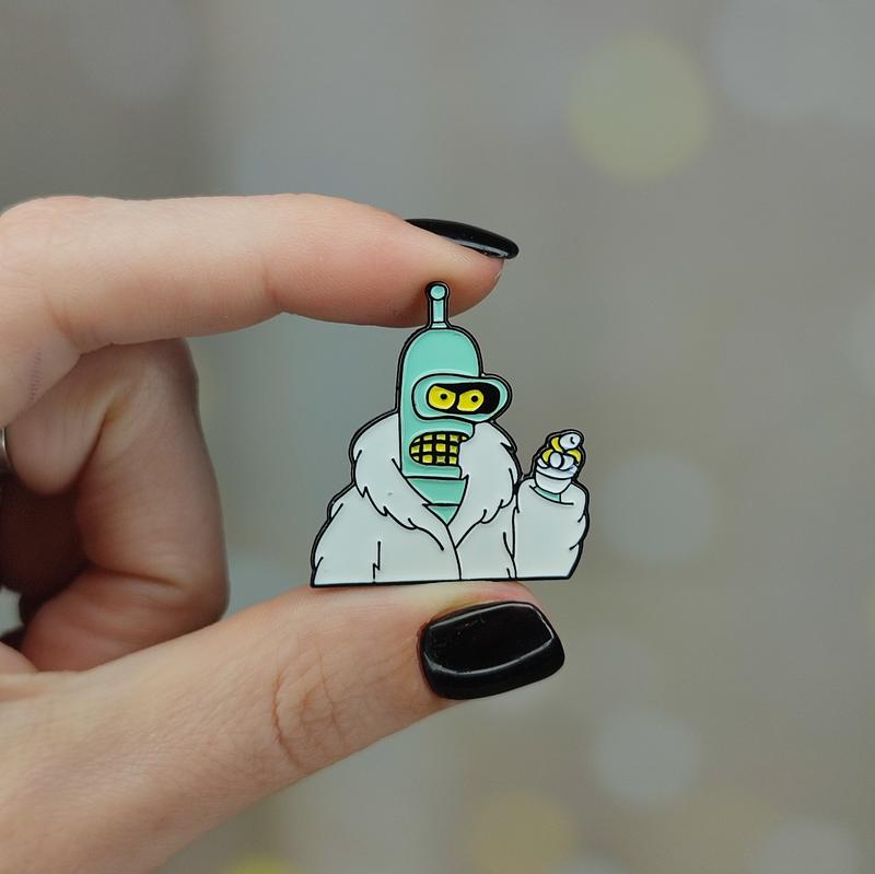 Металевий значок - пін "бендер. футурама. futurama" (знач0470) — ціна ...