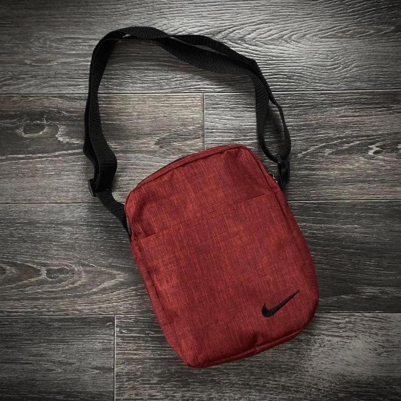 Сумка через плечо мужская nike красная барсетка спортивная повседневная ...