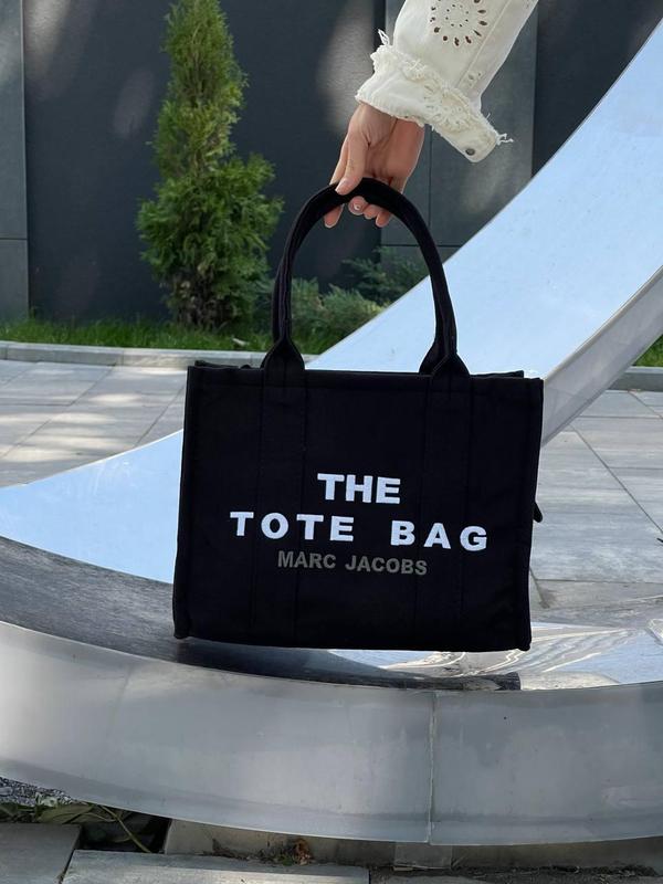 Жіноча сумка marc jacobs the large tote bag black textile марк джейкобс ...