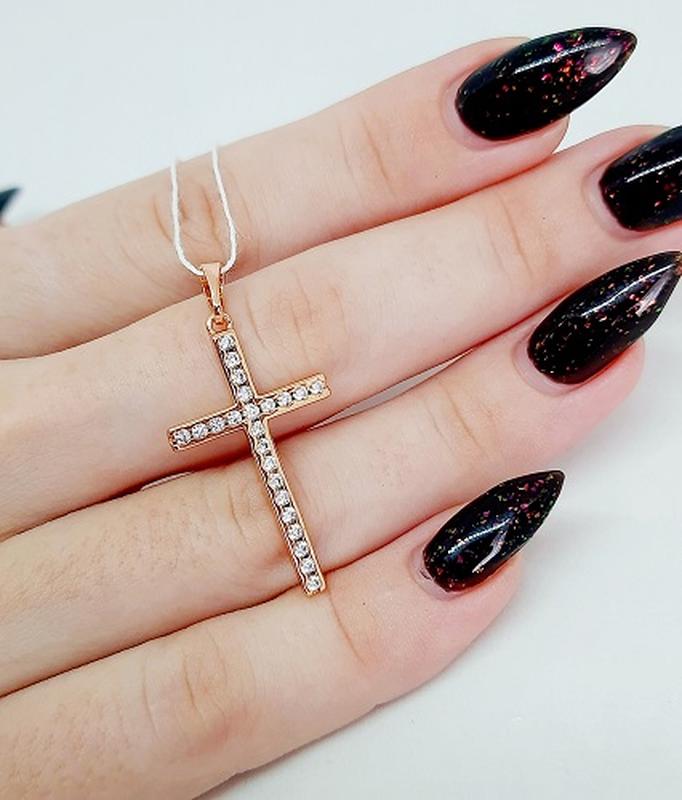 Хрестик позолочений жіночий позолота — ціна 165 грн у каталозі Кулони Купити аксесуари за