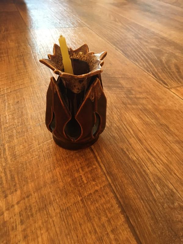 Підсвічник керамічний підсвічник красивий маленький свічник коричневий свічник — ціна 90 грн у