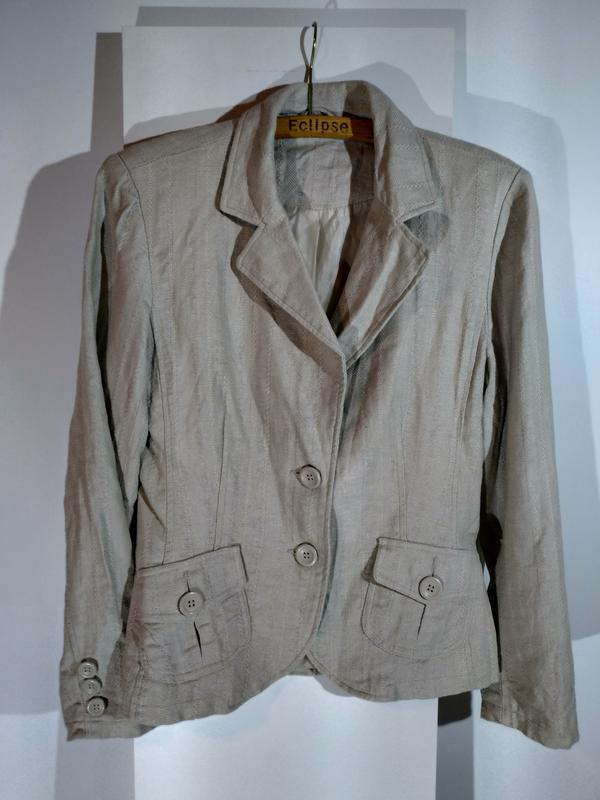 Лляний піджак на підкладці — ціна 200 грн у каталозі Піджаки і жакети Купити жіночі речі за