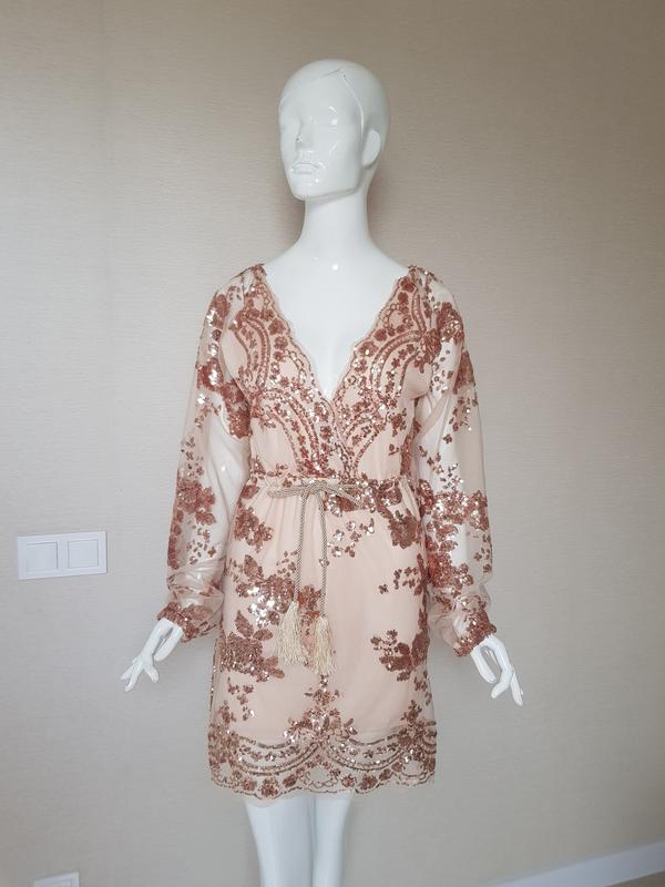 Вишукане вечірнє коктельне плаття з вишивкою — ціна 310 грн у каталозі Вечірні сукні Купити