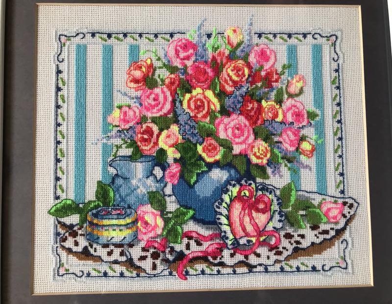Вишита картина з рамкою натюрморт — ціна 3100 грн у каталозі Картини Купити товари для дому та