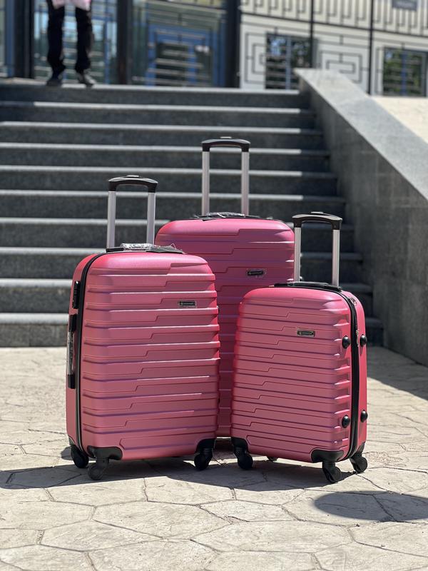 Якісна валіза по низькій ціні пластик 4 колеса дорожня сумка кодовий замок чемодан ручна