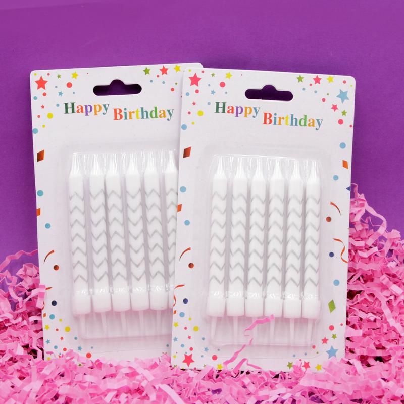 Свечи на торт на день рождение happy birthday!, праздничные свечи белые ...