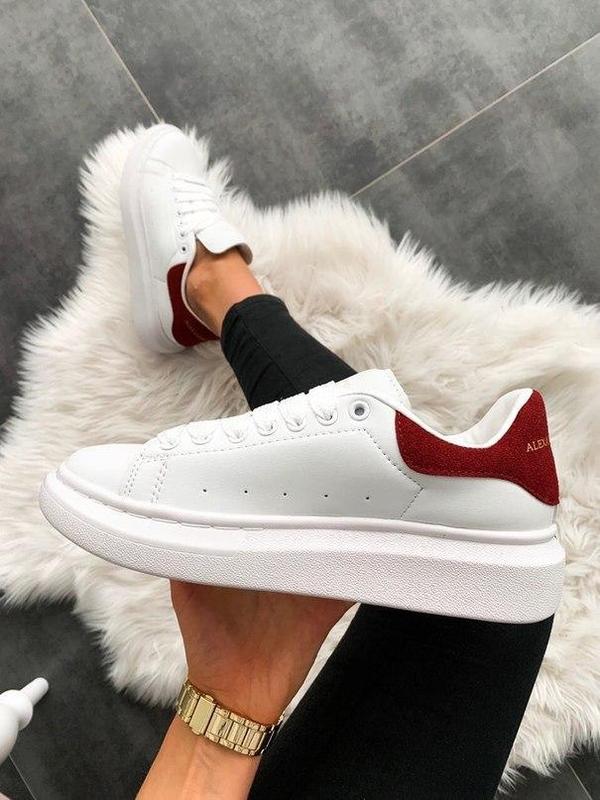 Кроссовки женские alexander mcqueen, белые (александр маккуин, маквин ...