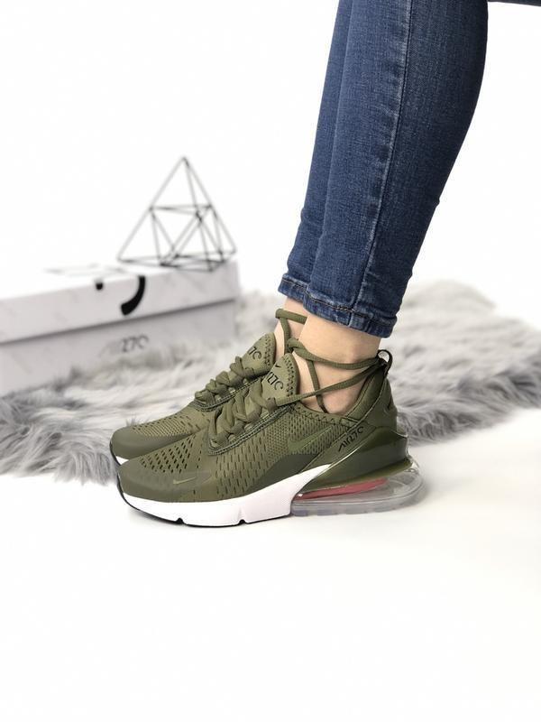 Кроссовки женские, мужские nike air max 270, зеленые (найк аир макс ...