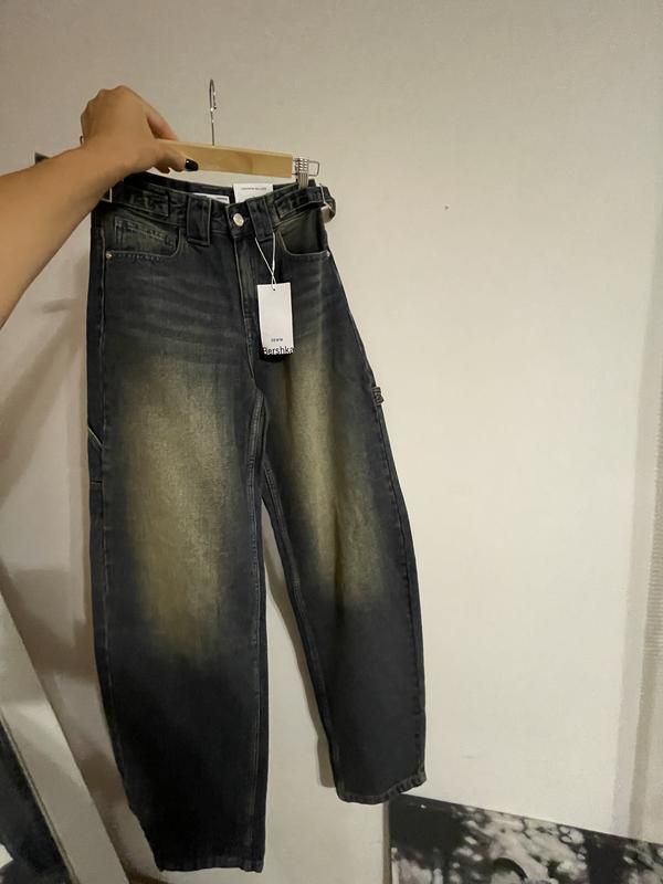 Джинсы уокер бершка bershka трендовые новинки new стильные широкие ...