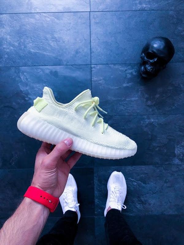 Кроссовки женские, мужские adidas yeezy boost 350, желтые (адидас изи ...