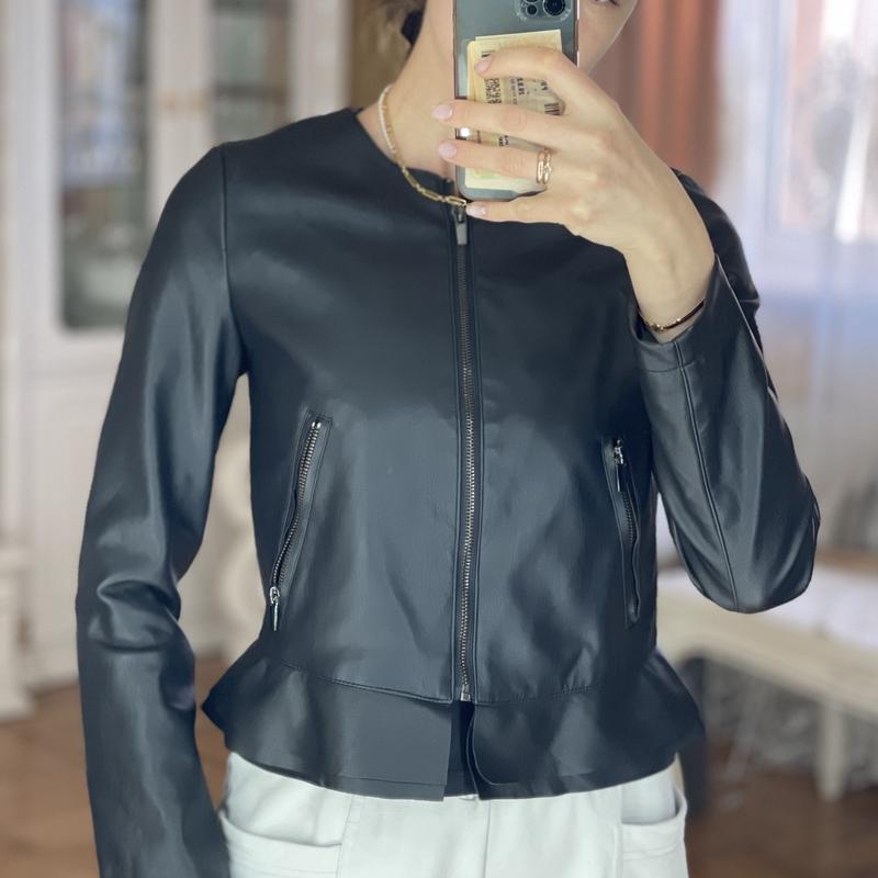 Шкіряна куртка zara — ціна 1195 грн у каталозі Куртки Купити жіночі ...