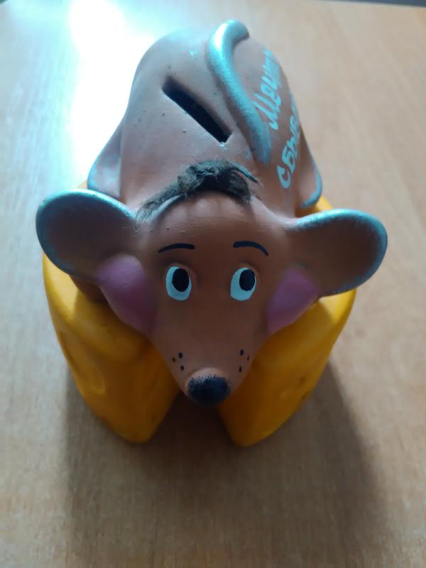 Статуетка копилка миша на сирі — ціна 150 грн у каталозі Статуетки Купити товари для дому та