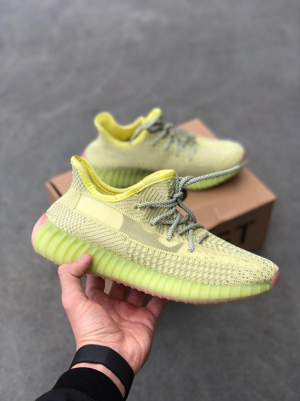 Кроссовки женские, мужские adidas yeezy boost 350, желтые (адидас изи ...