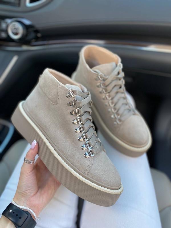 Кеди натуральна замша демі зима — ціна 2400 грн у каталозі Кеди Купити жіночі речі за доступною