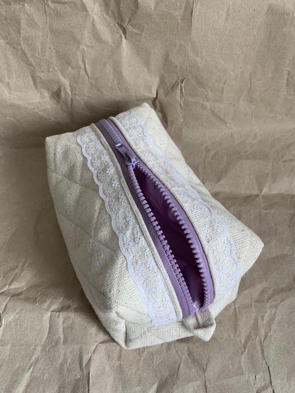 Стильна косметичка з мереживом органайзер як з пінтерест😍 ручна робота — ціна 500 грн у