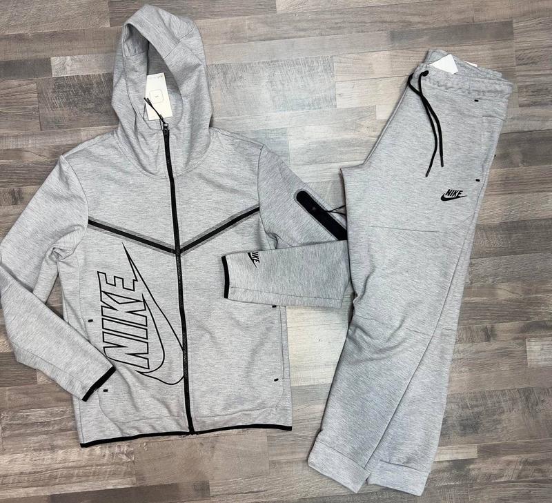 Осенний серый спортивный костюм комплект nike tech fleece сірий ...