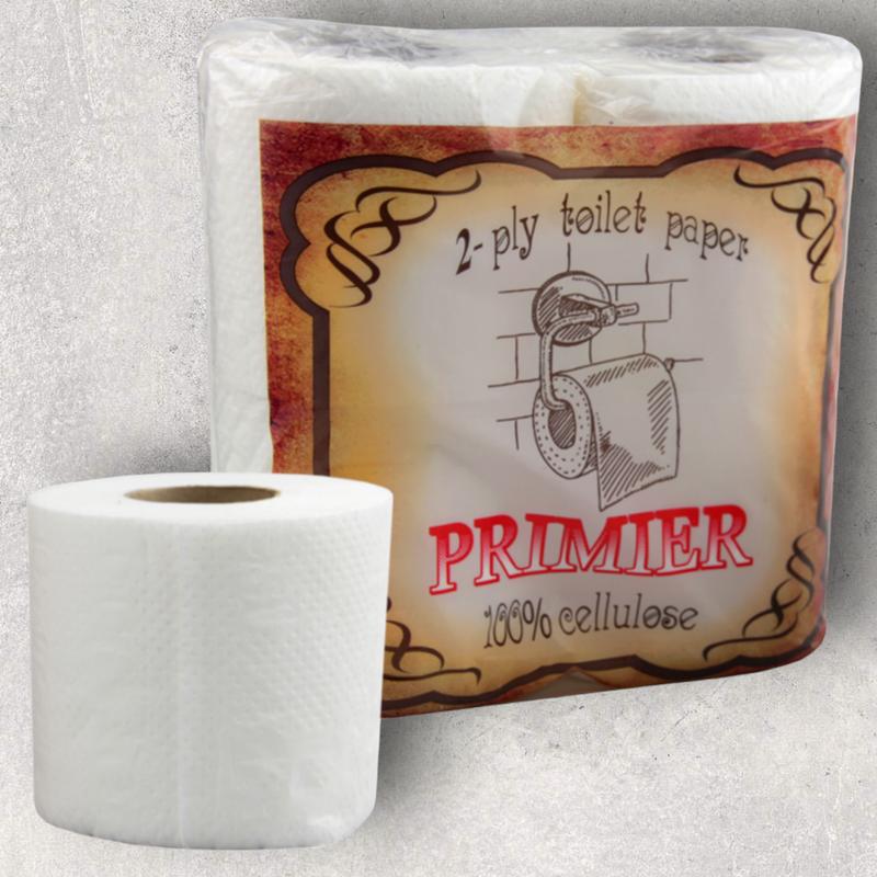 Туалетная бумага primier 2-х слойная белая 4 шт — цена 35 грн в ...