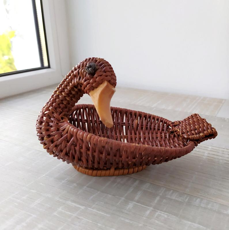 Плетена корзинка качка — ціна 165 грн у каталозі Декоративні елементи Купити товари для дому та