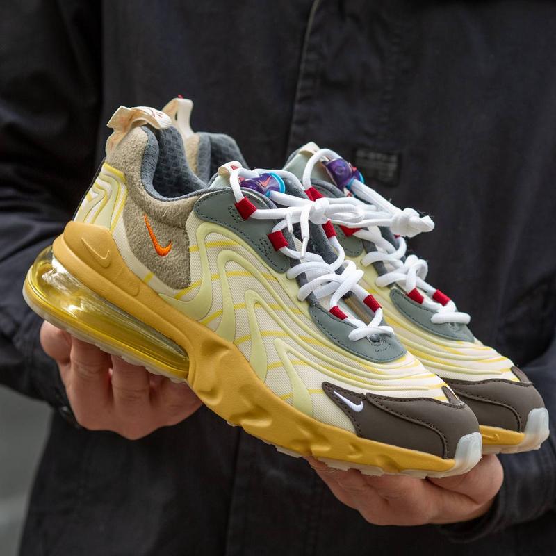 Мужские кроссовки nike air max 270 react x travis scott beige 40-41-42 ...