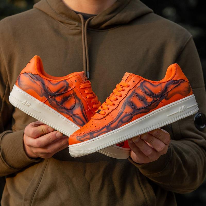 Кроссовки найк форсы nike air force skeleton orange — цена 2290 грн в ...
