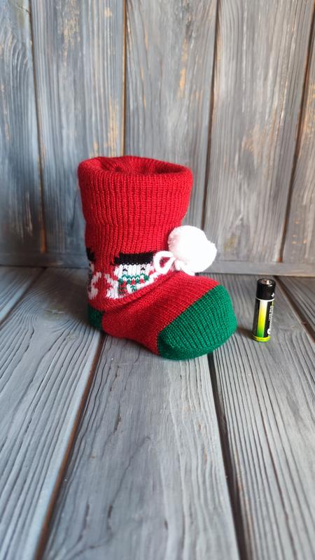 Чобіток для цукерок новорічний декор — ціна 60 грн у каталозі Статуетки Купити товари для дому