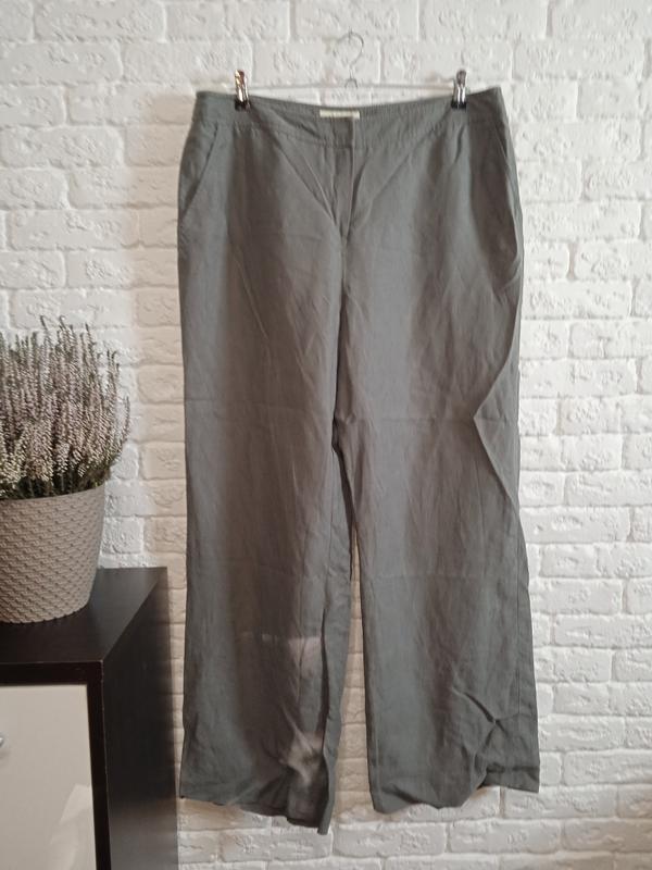 Фірмові лляні штани — ціна 196 грн у каталозі Брюки Купити жіночі речі за доступною ціною на