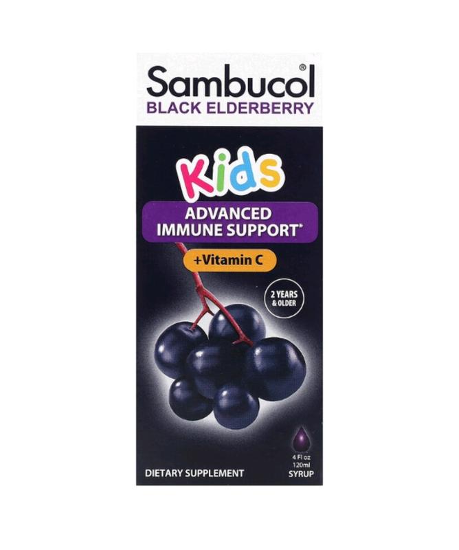 Sambucol сироп из черной бузины, для детей, с ягодным вкусом, 120 мл ...