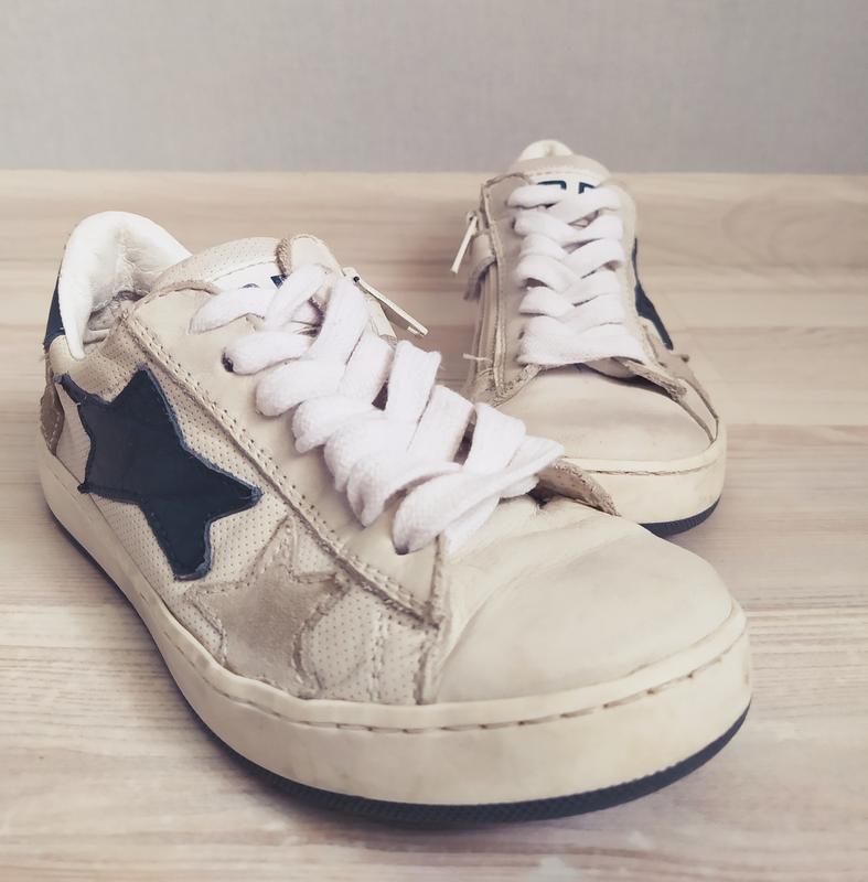 Детские белые кожаные кроссовки — цена 100 грн в каталоге Кроссовки Купить детcкие вещи по