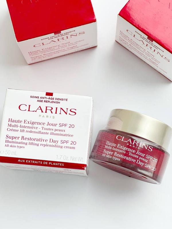 Денний крем для усіх типів шкіри з спф 20 - clarins super restorative ...