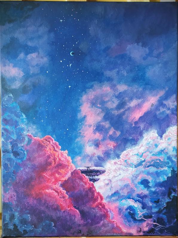 Вечірній променад на дирижаблі — ціна 1000 грн у каталозі Картини Купити товари для дому та