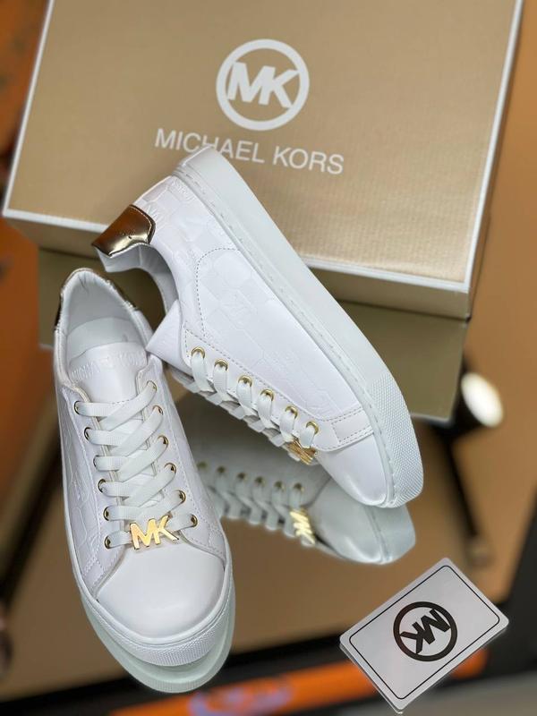 Кеды michael kors белые клетка — цена 2100 грн в каталоге Кеды Купить ...