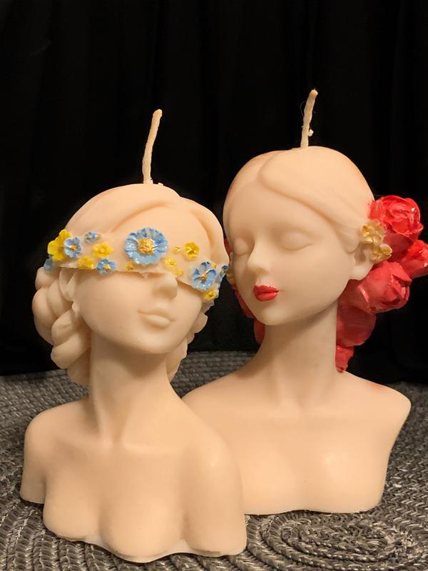 Свеча из соевого воска девушка соевый воск — цена 142 грн в каталоге Свечи Купить товары для