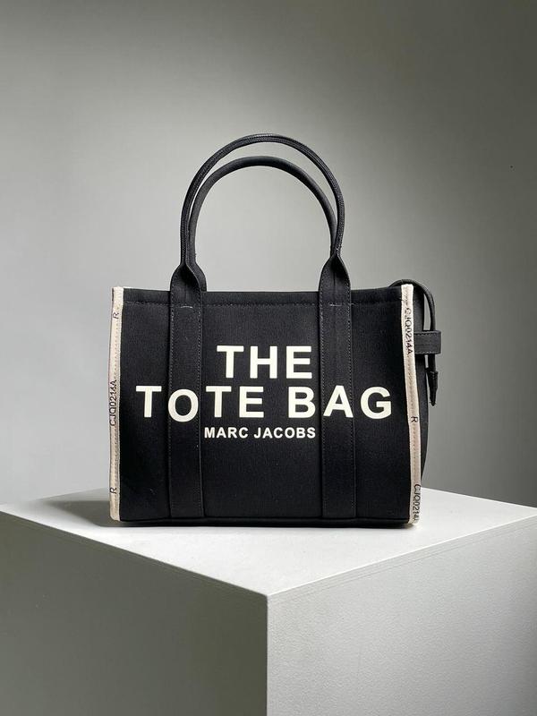 Жіноча сумка marc jacobs medium tote bag black/cream марк джейкобс ...