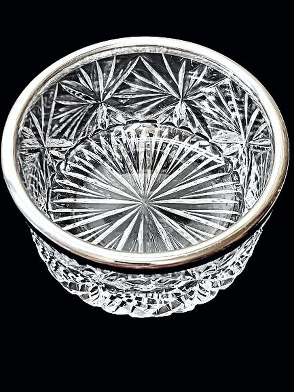 Кришталева кругла ваза срср ідеальна вінта цукерка з обідком салатниця як нова — ціна 790 грн