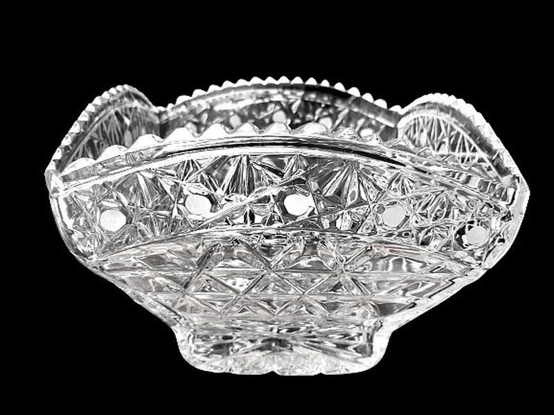 Кришталева квадратна ваза срср ідеальна вінтаж цукерок фруктовниця салатниця — ціна 890 грн у