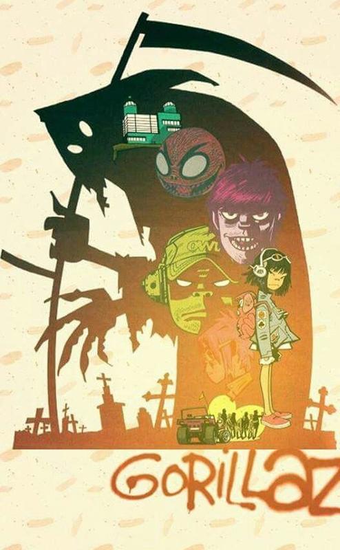 Gorillaz музыкальная группа постер — цена 35 грн в каталоге Постеры