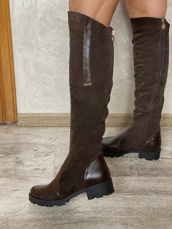 Чоботи ботфорди шкіряні — ціна 2000 грн у каталозі Чоботи Купити жіночі речі за доступною ціною