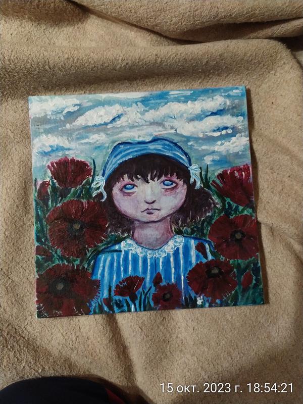 Картина девочка маки ребенок — цена 500 грн в каталоге Картины Купить товары для дома и быта по