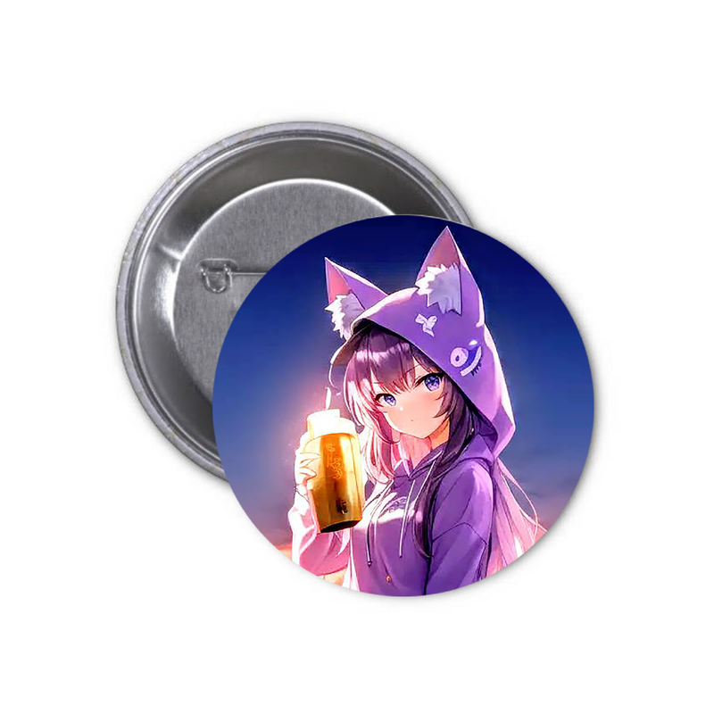 Значок Catgirl Catchick Neko Necomimi дівчина кішка некомусуме — ціна 35 грн у каталозі Сувеніри