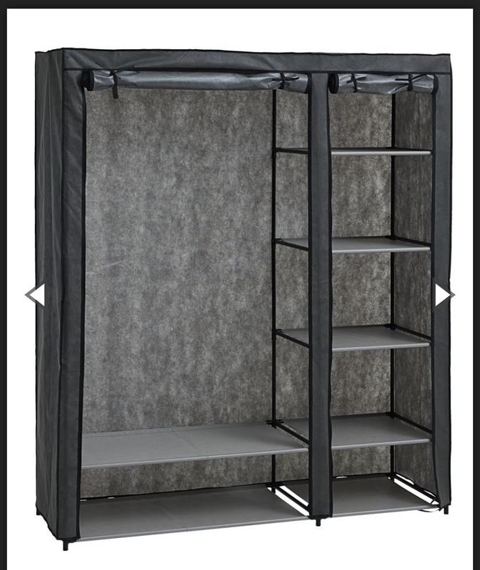 Велика тканинна шафа на металевому каркасі 149х174см Daymart — ціна 2200 грн у каталозі Шафи