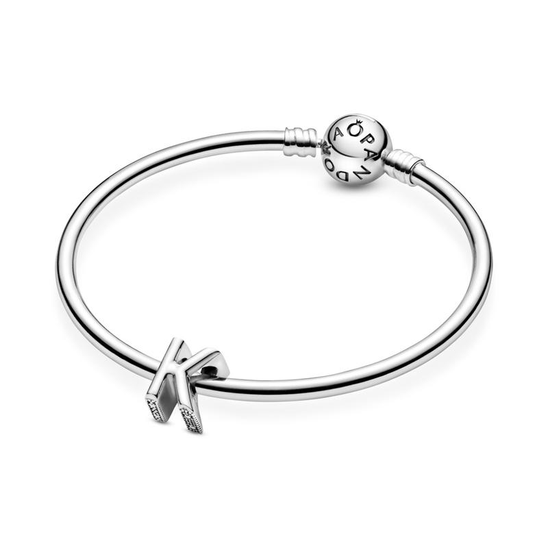 Срібна намистина pandora шарм літера к — ціна 725 грн у каталозі Шарми ...