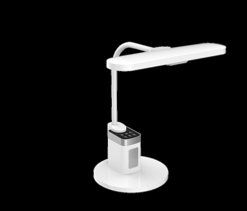 Лампа светодиодная настольная Delux Tf 540 8 вт Led 3000k 4000k 6000k Bluetooth колонка белый