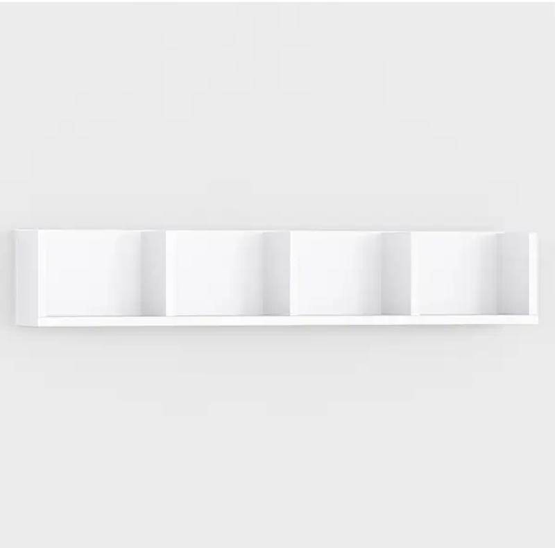 Полиця навісна на стіну книжкова полиця декоративна полку в кімнату будинок білий — ціна 580