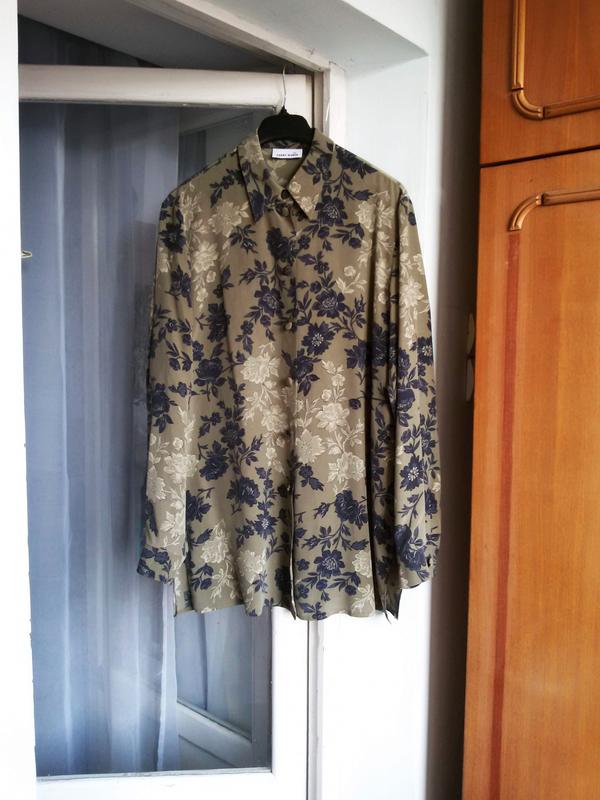 Шикарна шовкова сорочка в квітковий принт Gerry Weber 100 шовк — ціна 1500 грн у каталозі