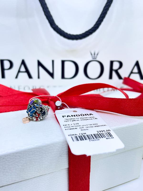 Срібний шарм намистина пандора 781682c01 дісней ohana ліло і стіч серце ...